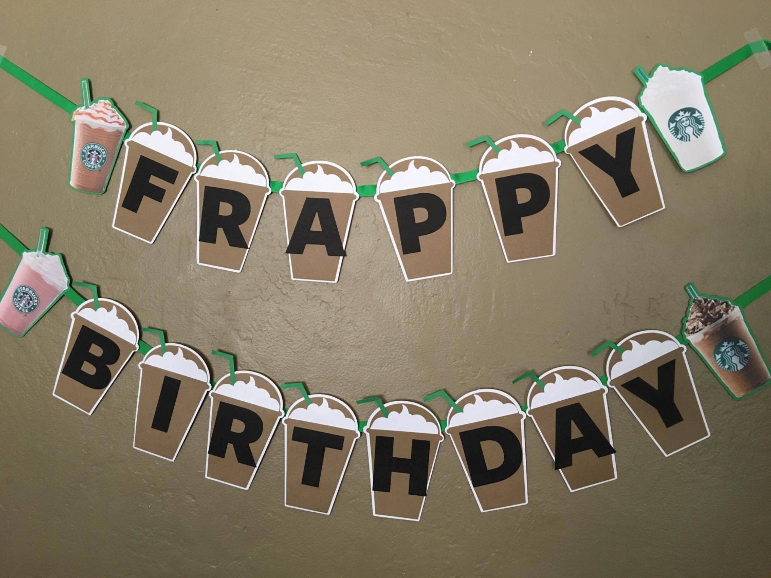 Starbucks Frappy Birthday Banner