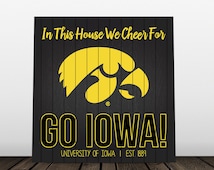 Popular items for iowa hawkeye sign on Etsy