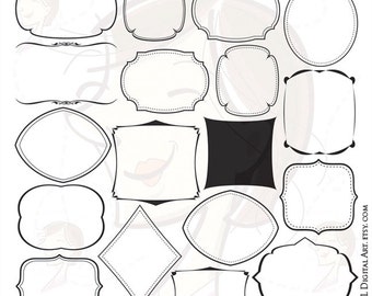 Digital Frames and Borders Clip Art Teacher Frame Vector Set