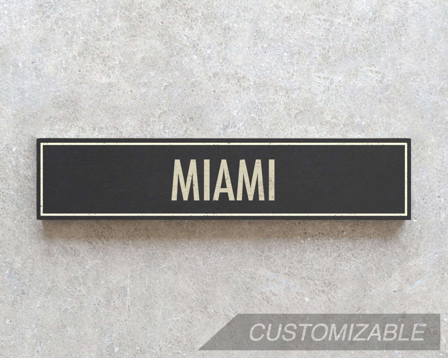 MIAMI City Sign Hand Painted on Wood by SidewaySigns on Etsy