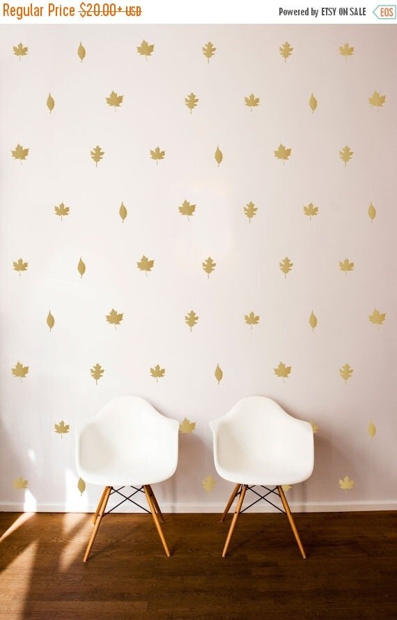 ON SALE Autumn Leaves Pattern Vinyl Wall Decal by danadecals