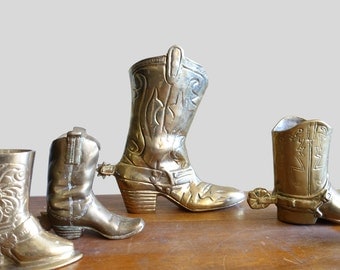 Brass cowboy boot | Etsy
