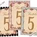 Elegant table numbers/Royal table numbers gold/Unique table