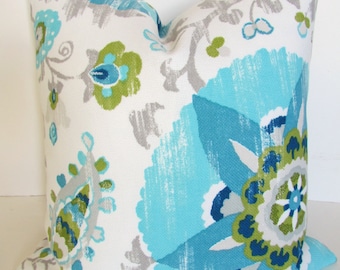 TURQUOISE Pillows Teal Pillows Blue Throw by SayItWithPillows