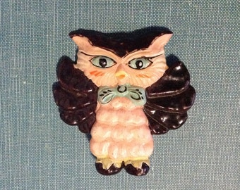 Owl brooch pin | Etsy