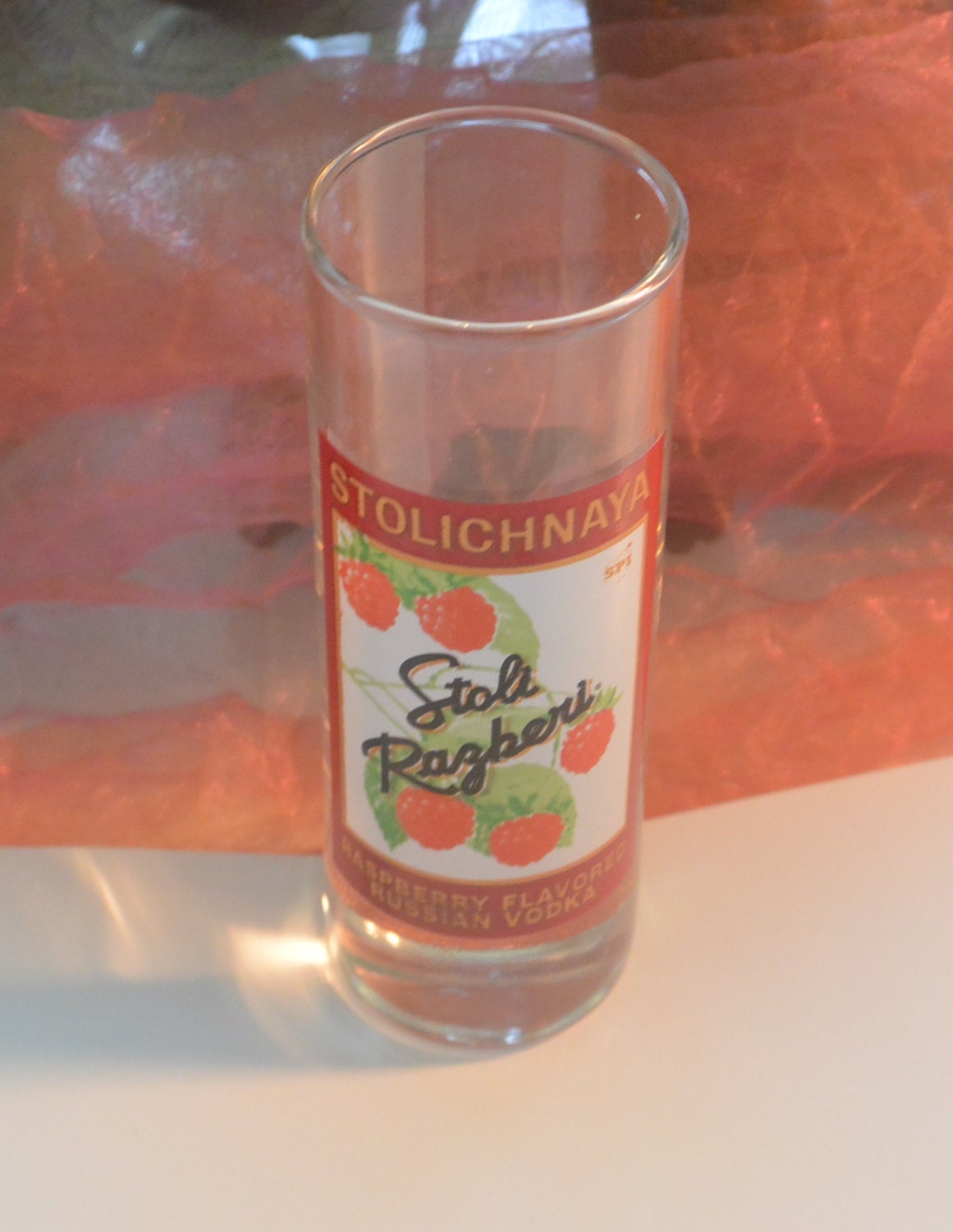 Vintage Bar Glass Stolichnaya Russian Vodkashot 1970s By Ypsa