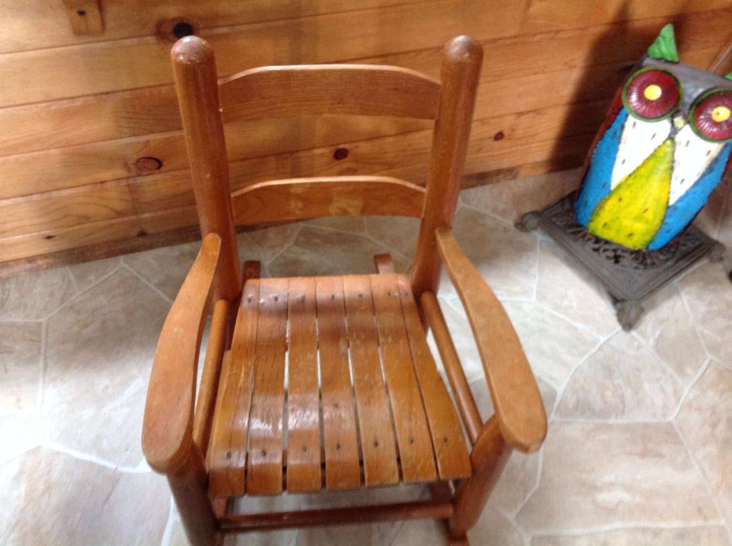 Vintage Childs Wood Rocking Chair By Hale Co Arlington Vermont – Haute ...