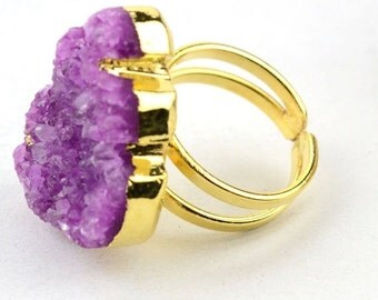 Unique purple quartz ring related items | Etsy