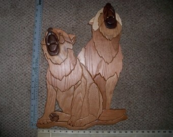 Wolf intarsia | Etsy