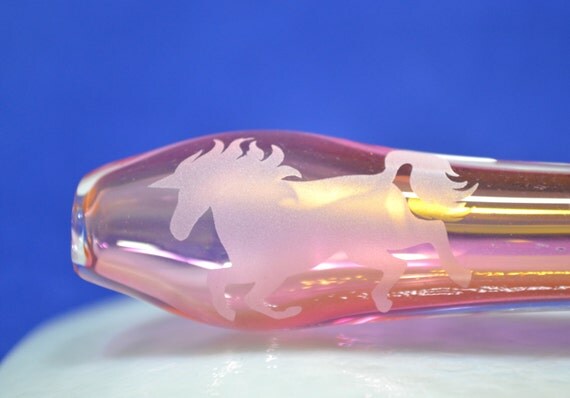 Glass Pipe Unicorn Pipe Pink Unicorn Pipe READY TO SHIP by LOGlass