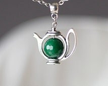 Unique tea pot jewelry related items | Etsy