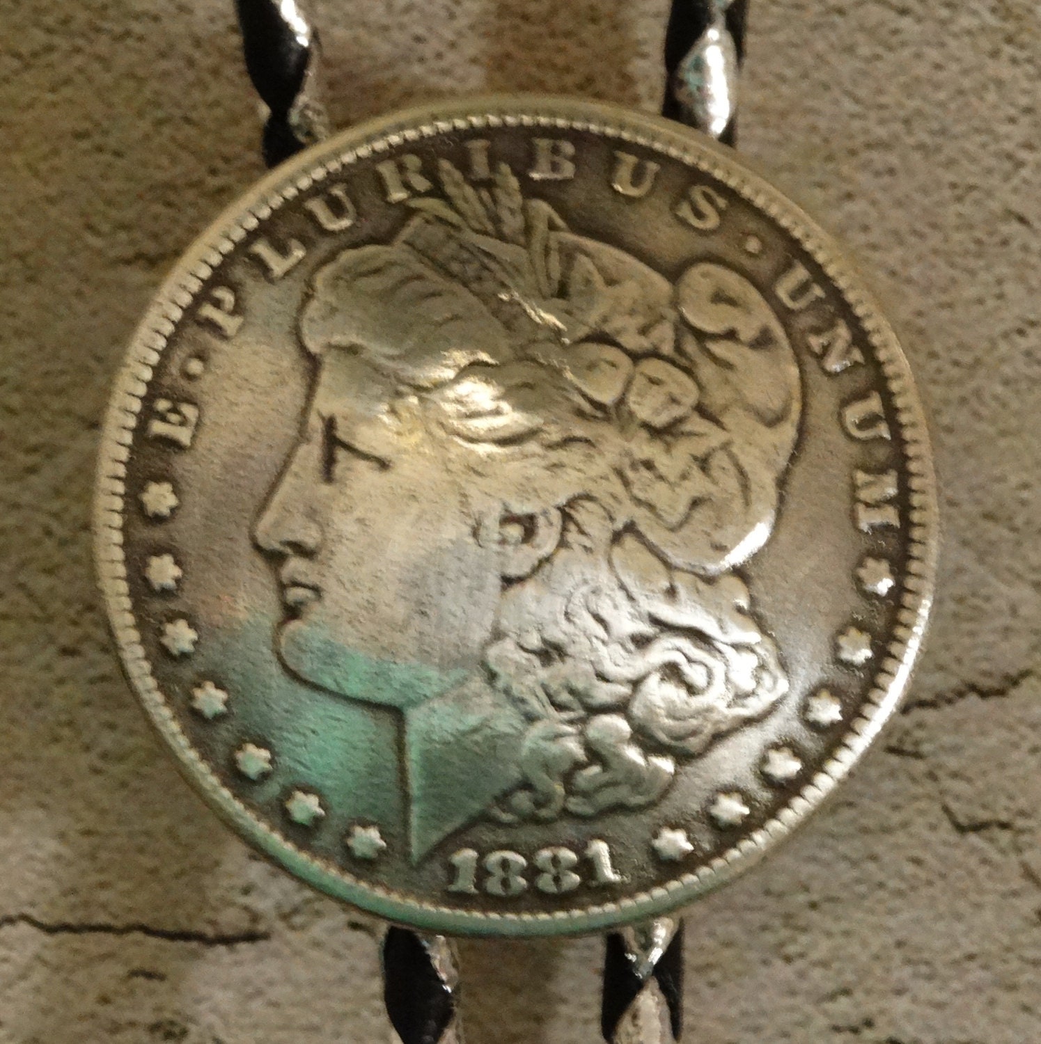 Morgan Silver Dollar Bolo Lady Liberty Side Americana