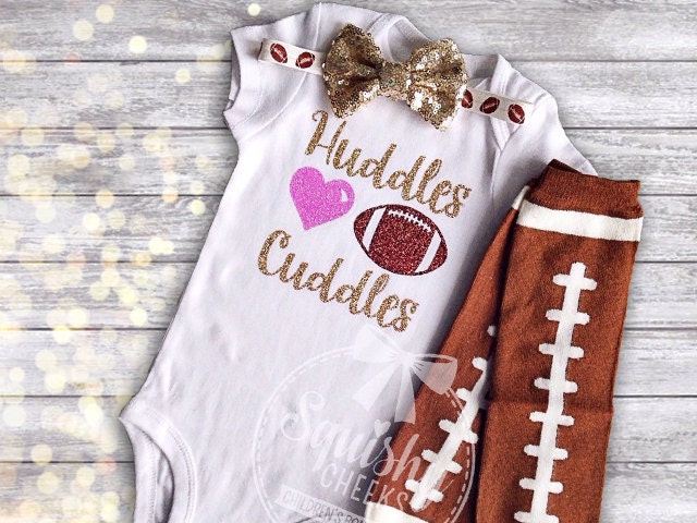 Baby Girl Football Outfit Girl Football Shirt by BabySquishyCheeks