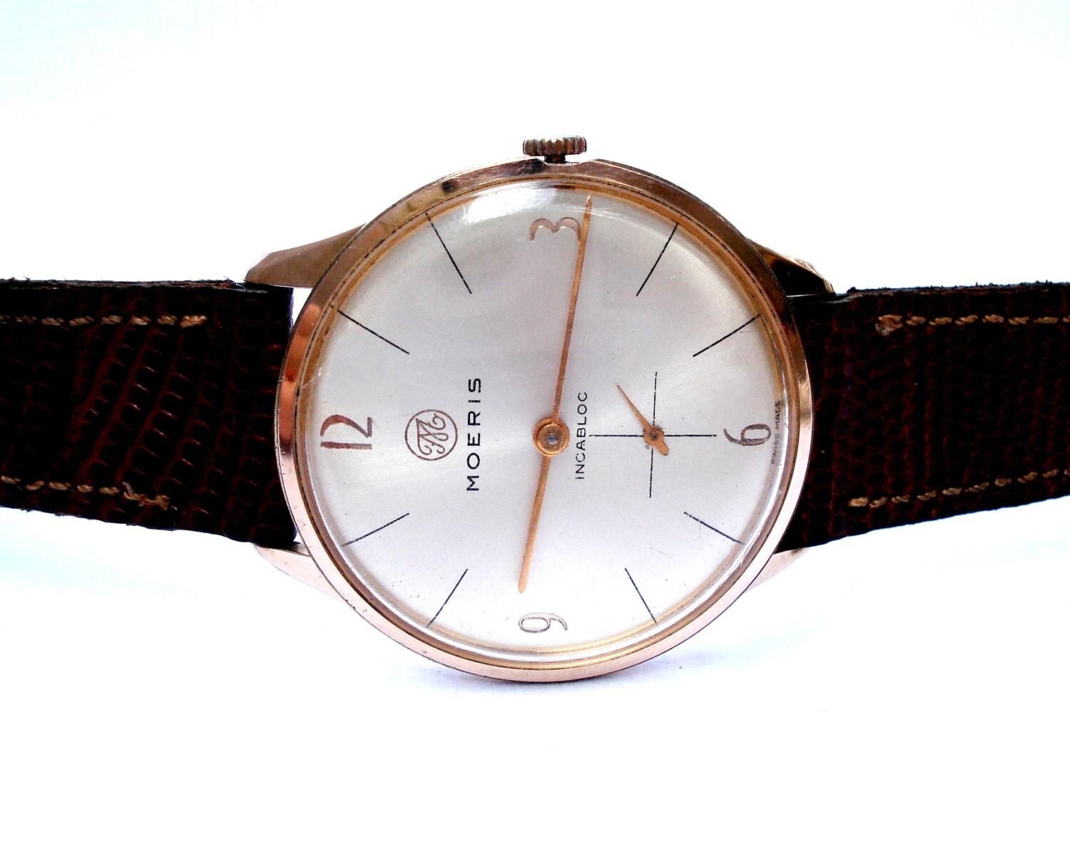 Vintage Watch Swiss MOERIS Classic Flat Circa 1950 34mm Men Working ...