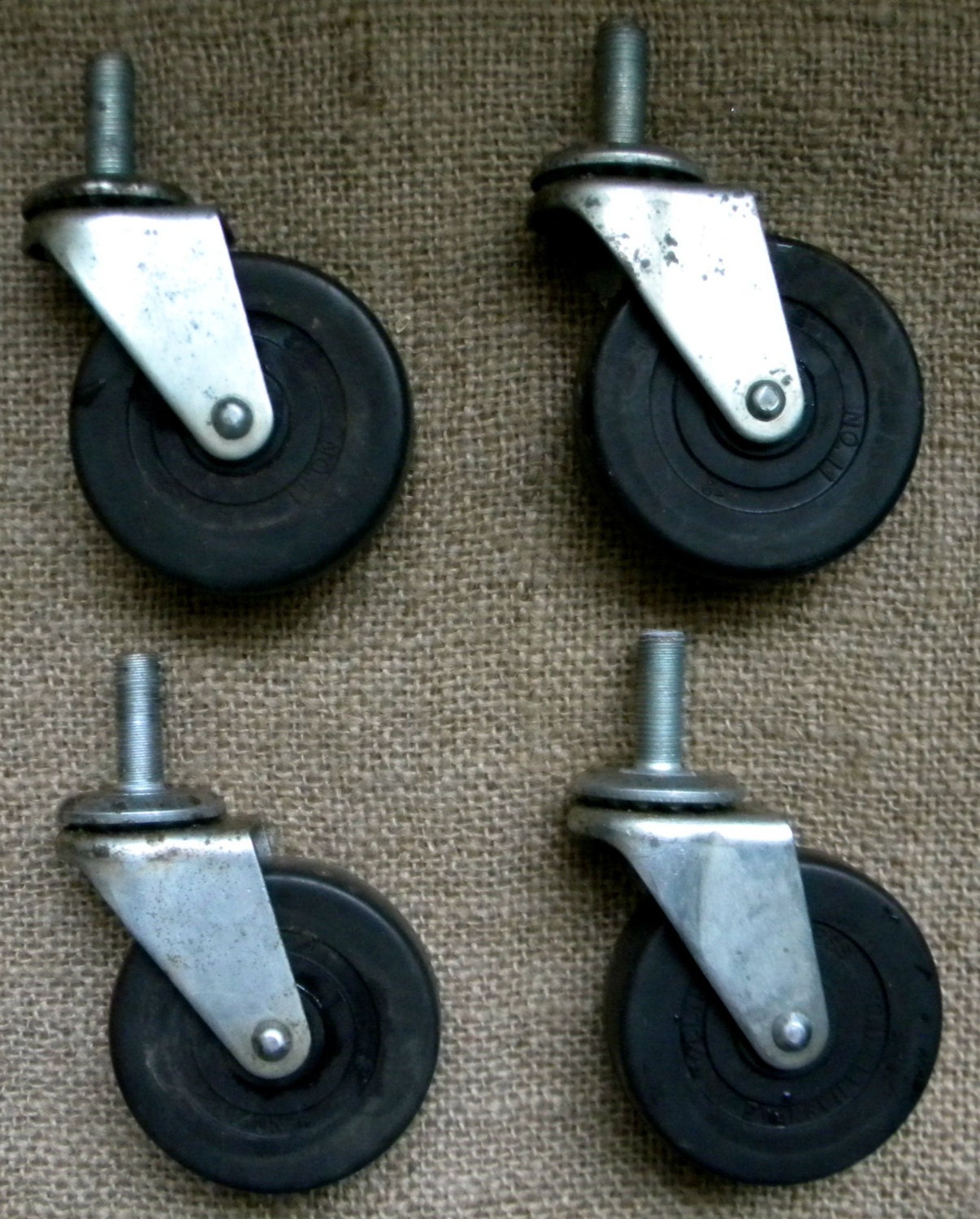 Vintage Caster Wheels Furniture Restoration – Industrial Assemblage ...