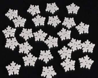 Snowflake buttons | Etsy