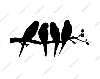 Parrot stencil | Etsy