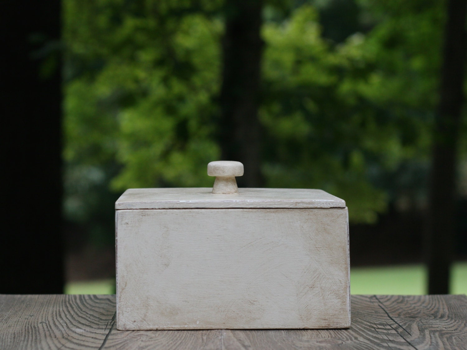 Vintage Rustic Distressed Wooden Box with Lid / Handmade Wooden Box ...