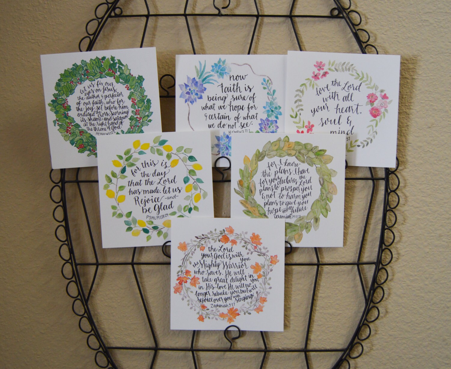 Bible Cards Bible Verse Cards Scripture Cards by PosyPaperStudio