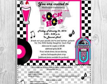 Unique school sock hop related items | Etsy