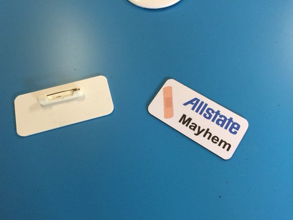 Allstate Mayhem Costume Badge