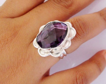 Unique purple quartz ring related items | Etsy