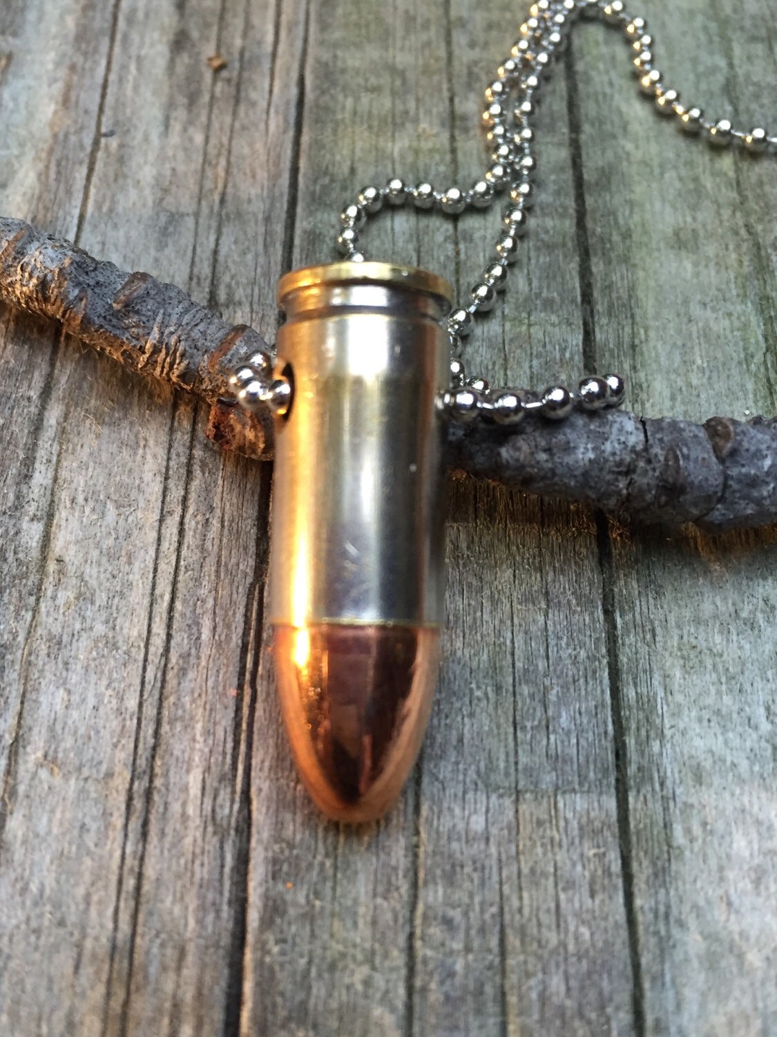 Rear view mirror charm 9mm bullet to hang in car bullet