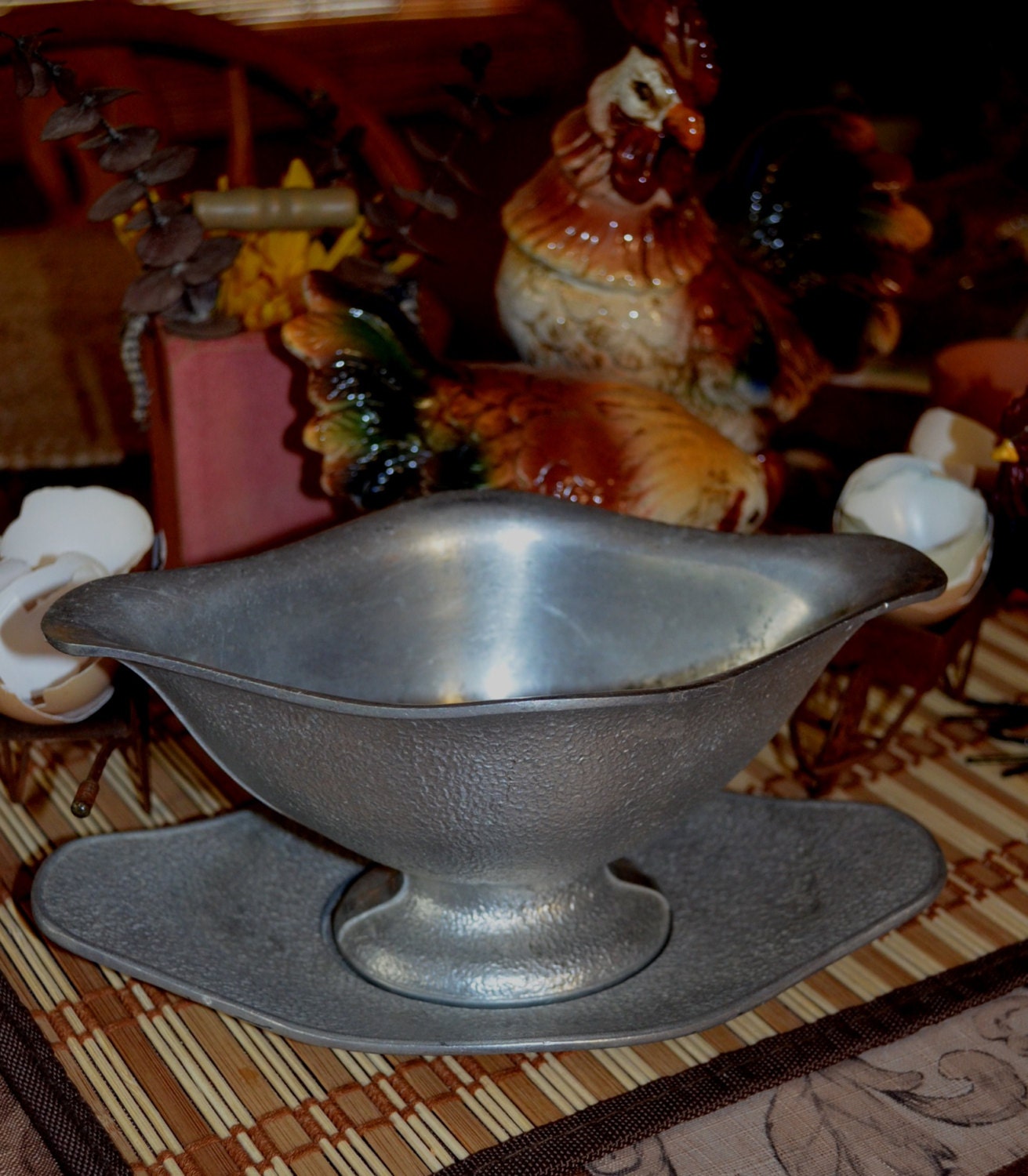 Guardian Service Ware, Gravy Boat & Saucer, Hammered Aluminum, Vintage ...