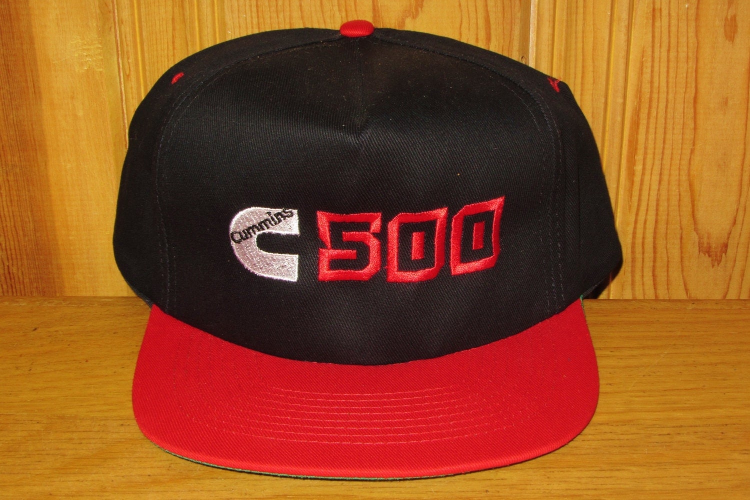 CUMMINS 500 Vintage 90s Embroidered 2 Tone Snapback Hat Turbo Diesel ...