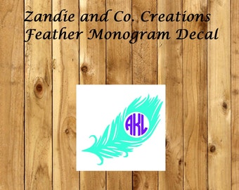 Items similar to Feather Monogram Original Art Custom Made 8 x 10 ...