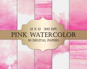 Gold Watercolor Digital Papers gold glitter watercolor