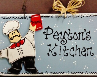 FAT CHEF OVERLAY Kitchen Hours Sign Plaque by 3CraftyMillers