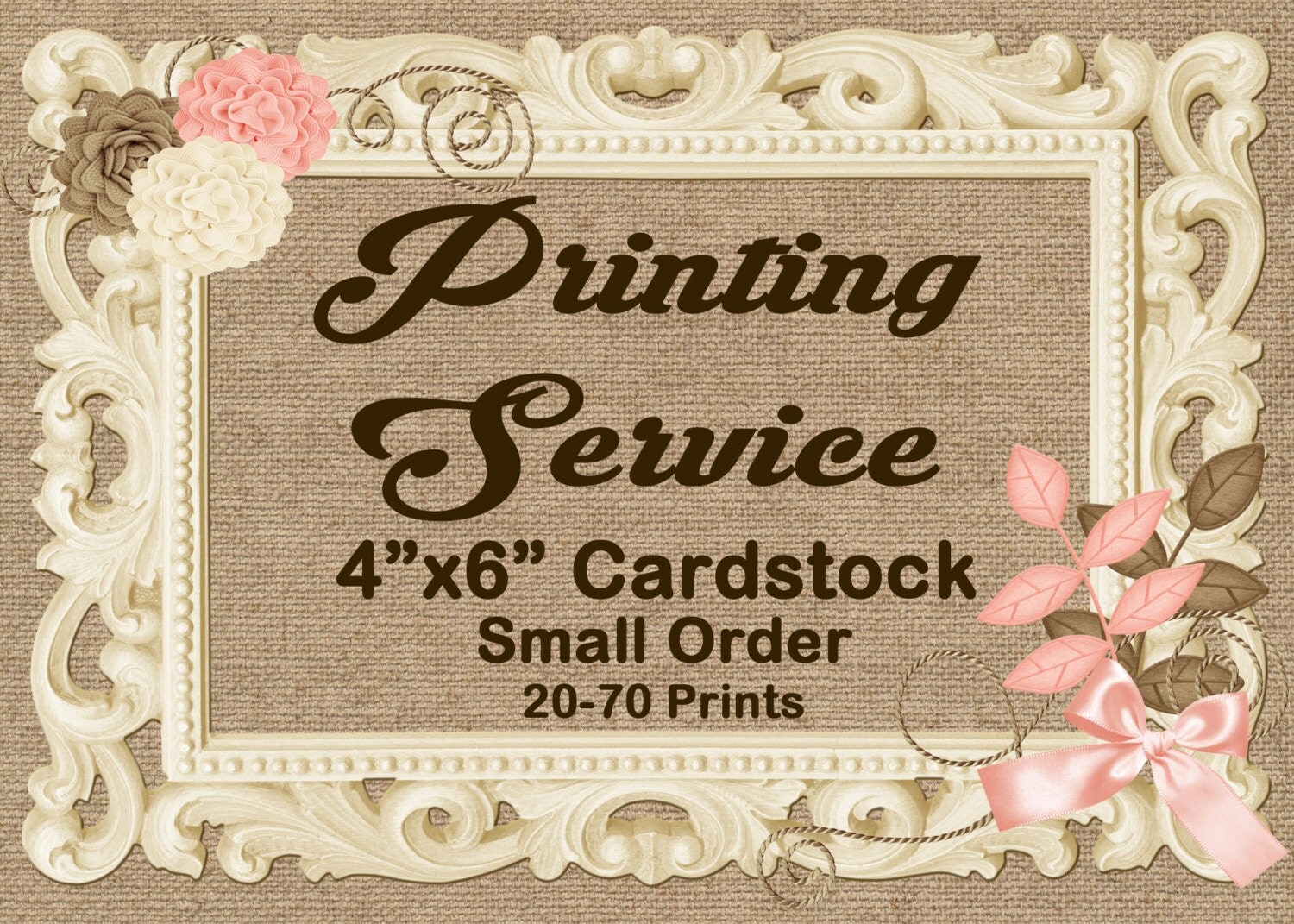4x6 Card Stock Add On Printing Service Small Order
