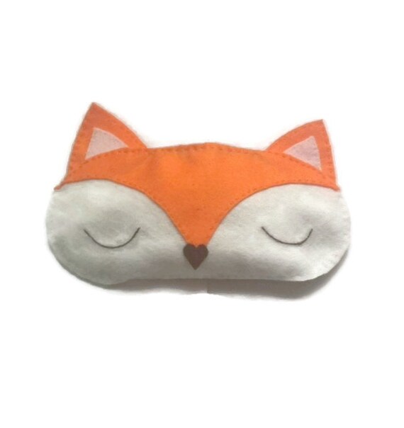 Fox eye mask Fox sleep mask animal sleep mask felt by NipNopsUK