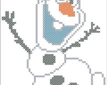 Unique olaf cross stitch related items | Etsy
