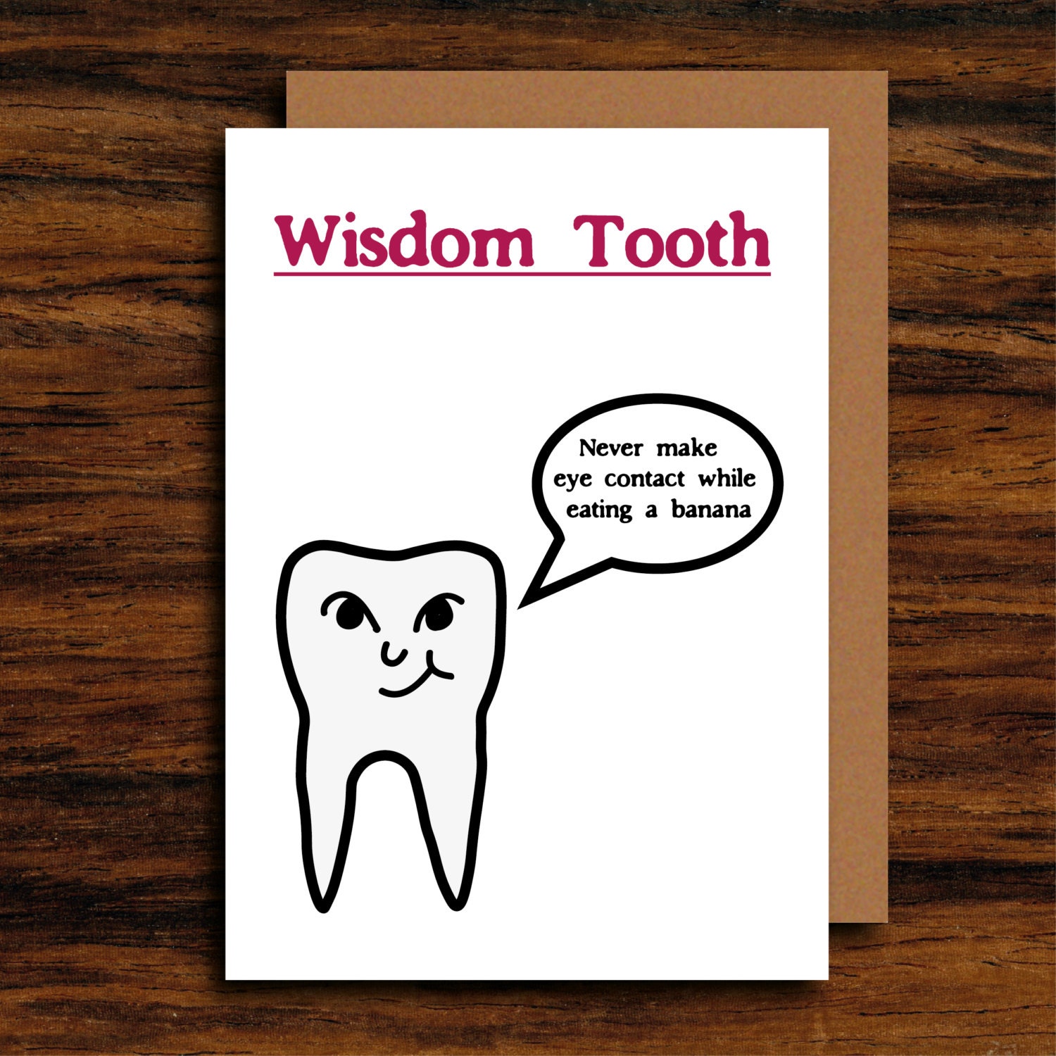 Wisdom Tooth Greeting Card Funny Birthday Congratulations