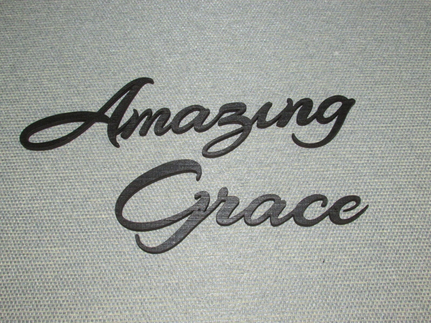AMAZING GRACE Two Wood Wall Words Decor Art