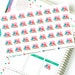 Daily spending stickers Printable. Expense log budget plan