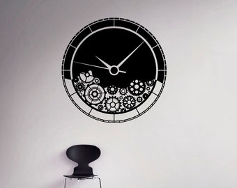 Clock wall decal | Etsy