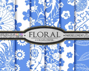 Cornflower pattern | Etsy