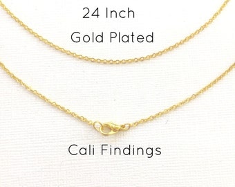 24 inch gold chain | Etsy