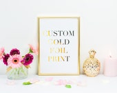 Unique gold foil print related items | Etsy