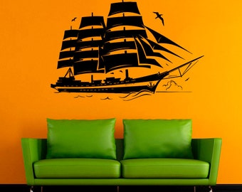 Boat wall decal | Etsy