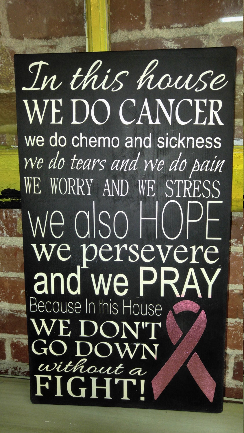 Breast Cancer Wall Decor / Breast Cancer Gifts by ThePaintedSignCo