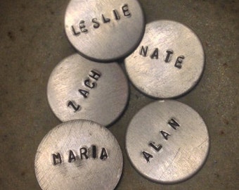 I miss your face and other things Hand Stamped Coin Custom