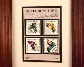Motorcycle stamp | Etsy