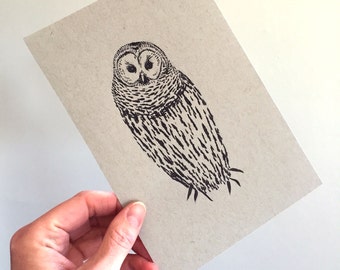 Illustration & Glass by Tracy Bull by HappyOwl on Etsy