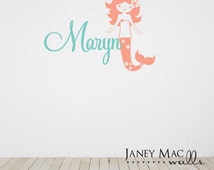 Unique mermaid decal related items | Etsy