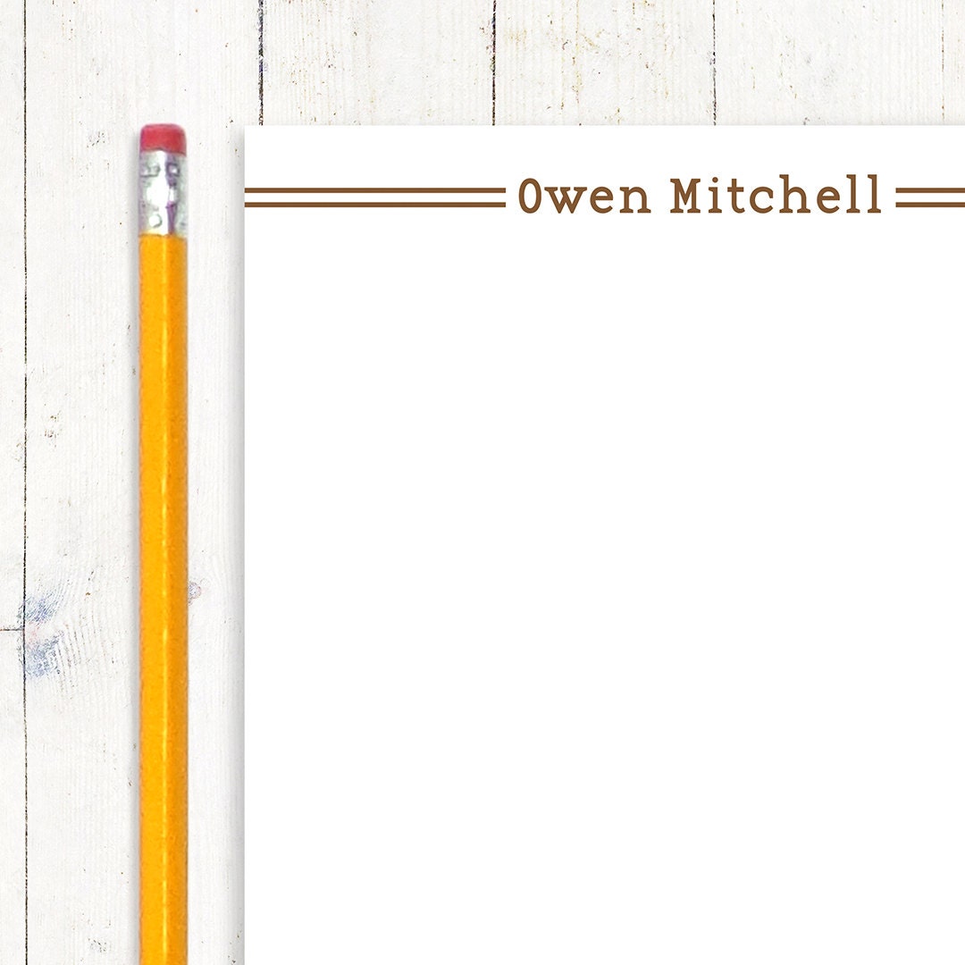 personalized notePAD DOUBLE LINES stationery by naomilynn