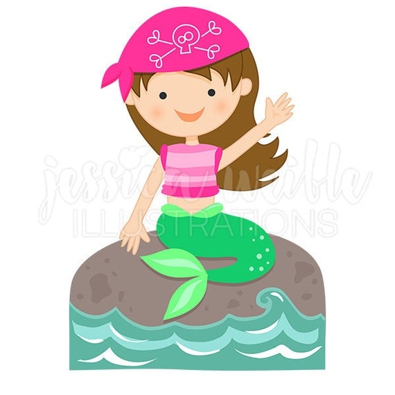 Printable Pirate And Mermaid Background